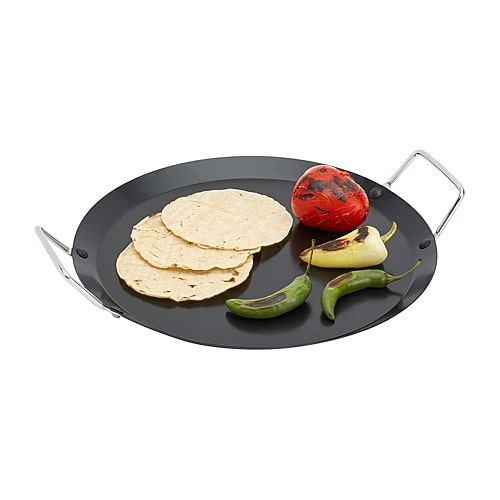 Click here for Infuse Latin Carbon Steel 13 Round Comal - Black prices