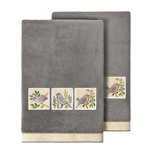 Click here for Linum Home Turkish Cotton Belinda Embellished 2-Pc... prices