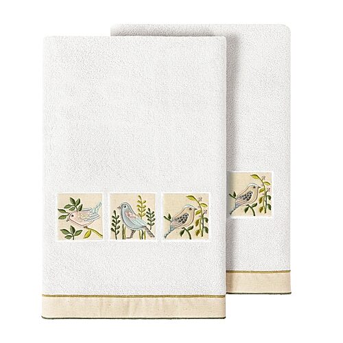 Click here for Linum Home Turkish Cotton Belinda Embellished 2-Pc... prices