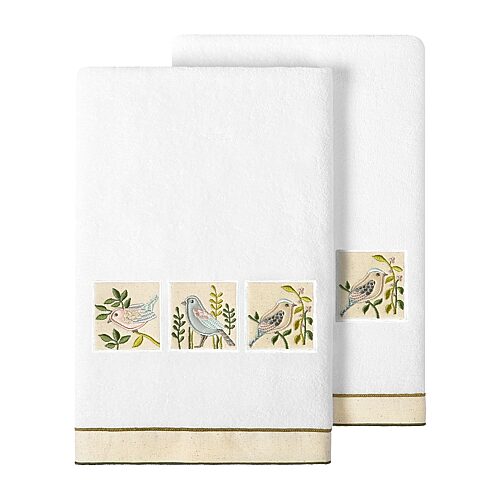 Click here for Linum Home Turkish Cotton Belinda Embellished 2-Pc... prices