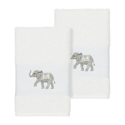 Click here for Linum Home Textiles Quinn 2-pc. Embellished Hand T... prices
