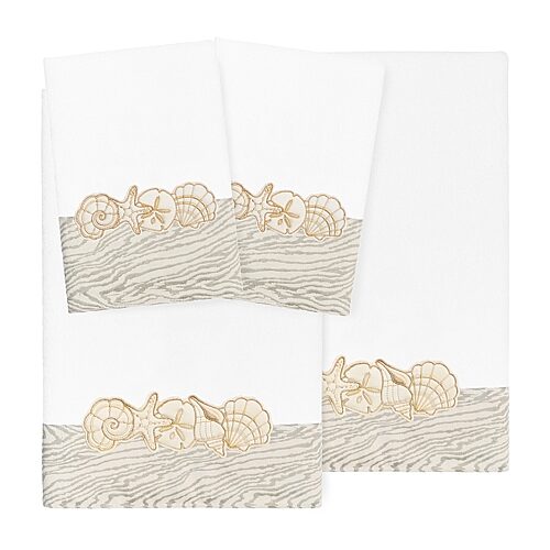 Click here for Linum Home Textiles Shell Row 4-pc. Bath Towel Set... prices