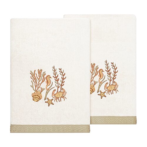 Click here for Linum Home Turkish Cotton Aaron Embellished 2-Pc.... prices