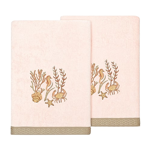 Click here for Linum Home Textiles Aaron 2-pc. Embellished Bath T... prices