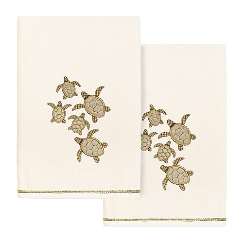 Click here for Linum Home Textiles Tortuga 2-pc. Embellished Anim... prices