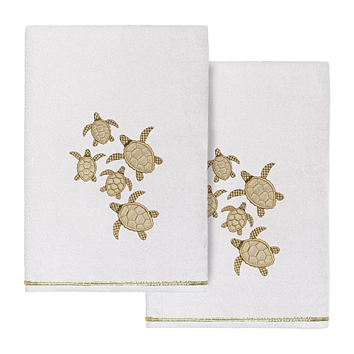 Click here for Linum Home Textiles Tortuga 2-pc. Embellished Anim... prices
