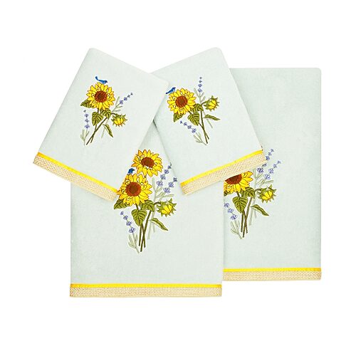 Click here for Linum Home Turkish Cotton Girasol Embellished 4-Pc... prices