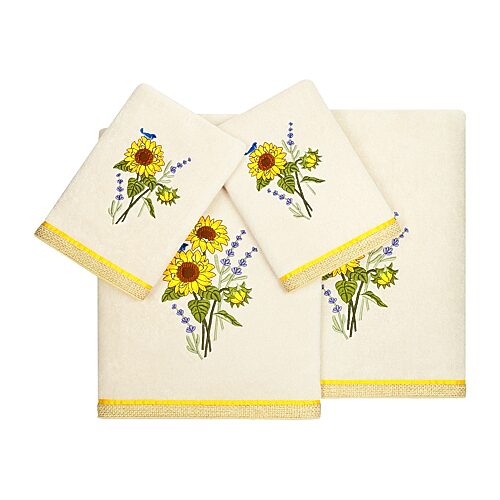 Click here for Linum Home Turkish Cotton Girasol Embellished 4-Pc... prices