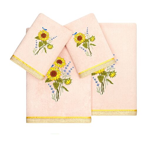 Click here for Linum Home Turkish Cotton Girasol Embellished 4-Pc... prices
