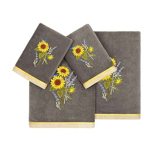 Click here for Linum Home Turkish Cotton Girasol Embellished 4-Pc... prices