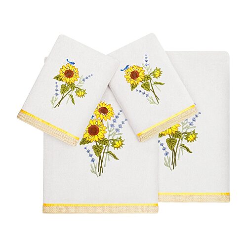 Click here for Linum Home Turkish Cotton Girasol Embellished 4-Pc... prices