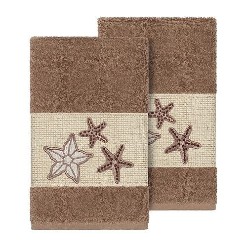 Click here for Linum Home Textiles Lydia 2-pc. Embellished Hand T... prices