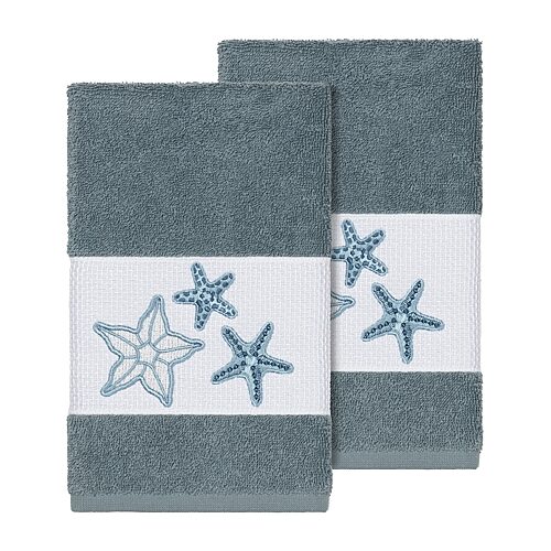 Click here for Linum Home Textiles Lydia 2-pc. Embellished Hand T... prices