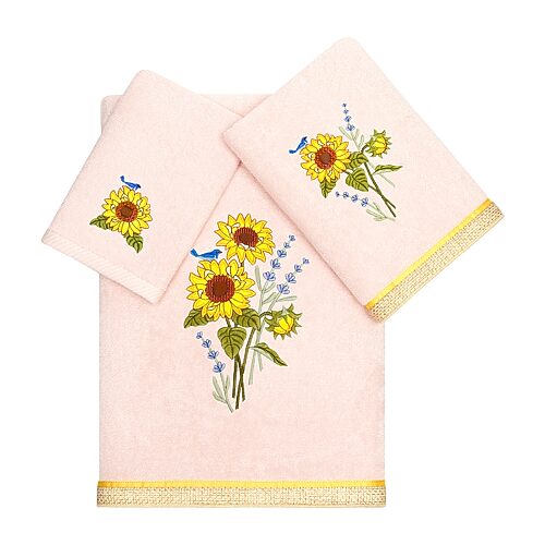 Click here for Linum Home Turkish Cotton Girasol Embellished 3-Pc... prices