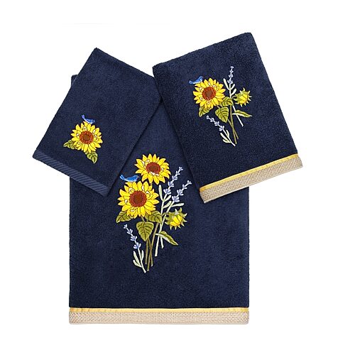 Click here for Linum Home Turkish Cotton Girasol Embellished 3-Pc... prices