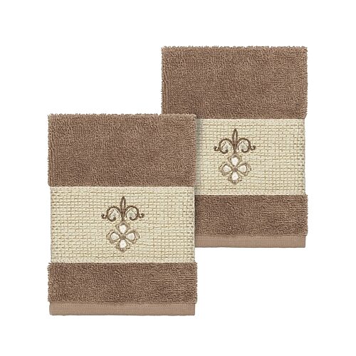 Click here for Linum Home Textiles Quinn 2-pc. Embellished Washcl... prices
