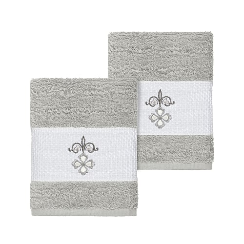 Click here for Linum Home Textiles Quinn 2-pc. Embellished Washcl... prices