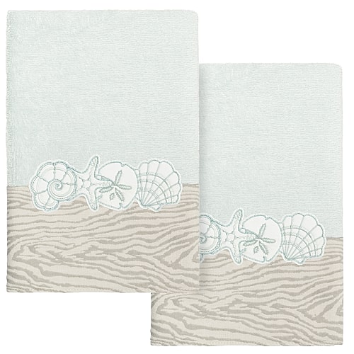 Click here for Linum Home Textiles Shell Row 2-pc. Embellished Ha... prices