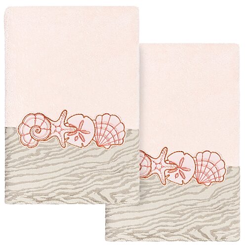 Click here for Linum Home Textiles Shell Row 2-pc. Embellished Ha... prices