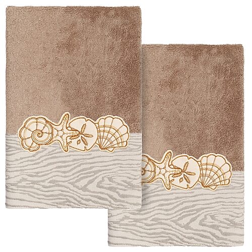 Click here for Linum Home Textiles Shell Row 2-pc. Embellished Ha... prices