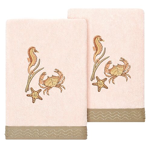 Click here for Linum Home Turkish Cotton Aaron Embellished 2-Pc.... prices
