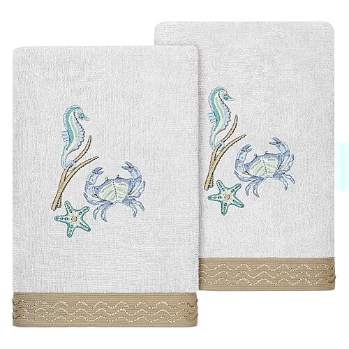 Click here for Linum Home Turkish Cotton Aaron Embellished 2-Pc.... prices