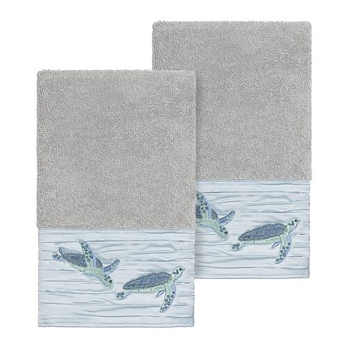 Click here for Linum Home Textiles Mia 2-pc. Embellished Hand Tow... prices