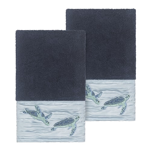 Click here for Linum Home Textiles Mia 2-pc. Embellished Hand Tow... prices
