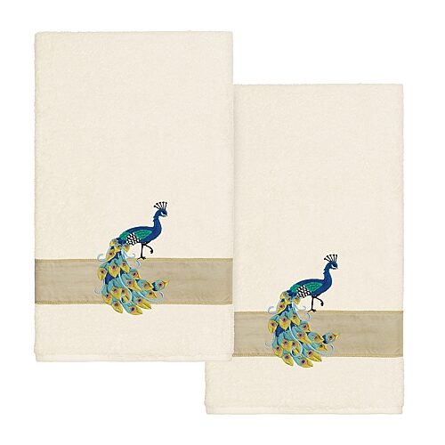 Click here for Linum Home Turkish Cotton Penelope Embellished 2-P... prices