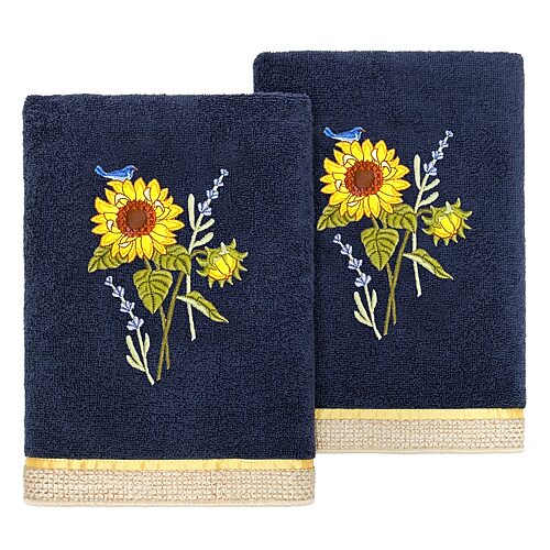 Click here for Linum Home Turkish Cotton Girasol Embellished 2-Pc... prices