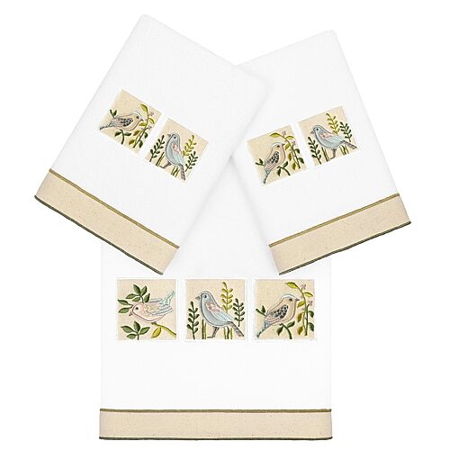 Click here for Linum Home Cotton Belinda Embellished 3-Pc. Towel... prices