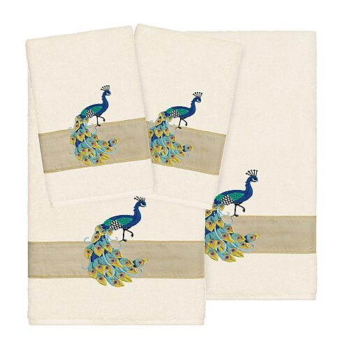 Click here for Linum Home Turkish Cotton Penelope Embellished 4-P... prices