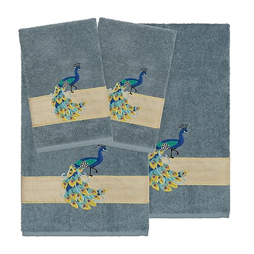 Click here for Linum Home Turkish Cotton Penelope Embellished 4-P... prices