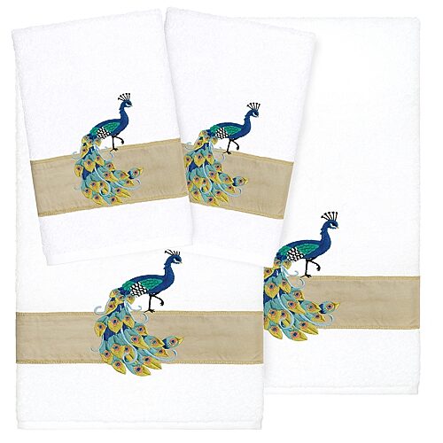 Click here for Linum Home Turkish Cotton Penelope Embellished 4-P... prices