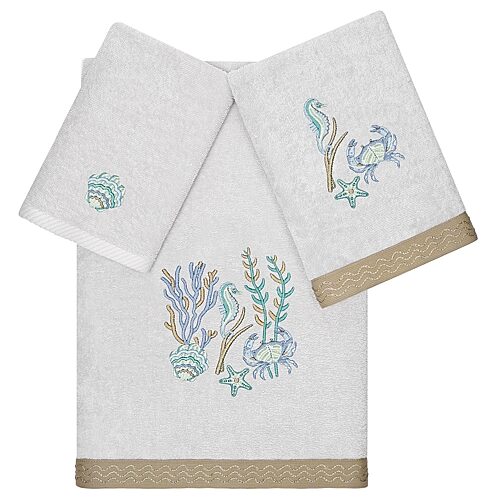 Click here for Linum Home Turkish Cotton Aaron Embellished 3-Pc.... prices