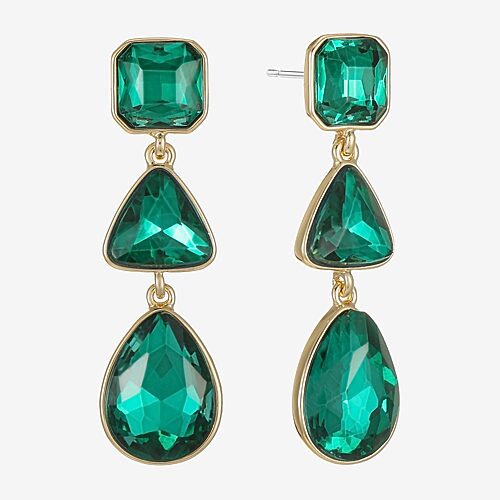 Click here for Monet Jewelry Gold Tone Womens Glass Triangle Cush... prices