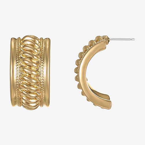 Click here for Monet Jewelry Rope Twist 23mm Stud Earrings  One S... prices