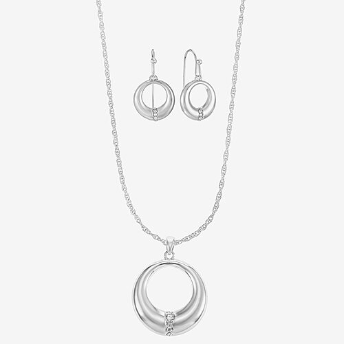 Click here for Liz Claiborne Open Circle Pendant Necklace & Drop... prices