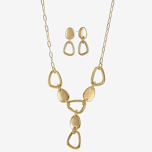Click here for Liz Claiborne Pebble Y Necklace & Drop Earring Wom... prices