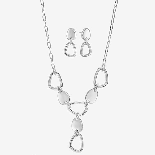 Click here for Liz Claiborne Pebble Y Necklace & Drop Earring Wom... prices