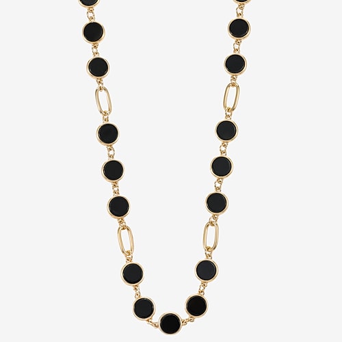 Click here for Liz Claiborne Gold Tone & Black Womens 17 Inch Col... prices