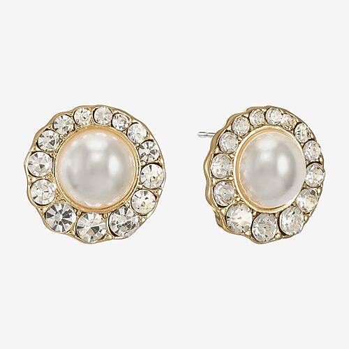 Click here for Monet Jewelry Gold Tone Halo Glass Simulated Pearl... prices