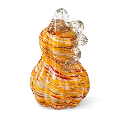 Click here for Glitzhome 9H Fall Multi Stripes Glass Gourd Thanks... prices