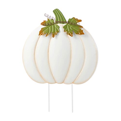 Glitzhome 40H Fall Oversized Metal Ivory Pumpkin Thanksgiving Yard Art  One Size  Multiple Colors