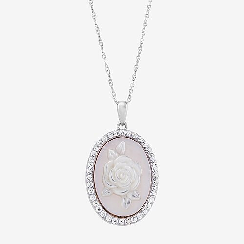 Click here for Cameo Womens Pink Mother Of Pearl Sterling Silver... prices