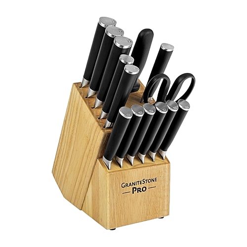 Click here for Granitestone 15-pc. Knife Block Set  One Size  Bla... prices
