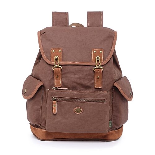 Click here for Tsd Brand Dolphin Canvas Backpack - Coffee Bea prices
