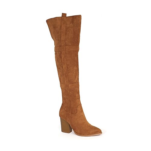 Click here for Yoki Womens Spade-30 Stacked Heel Over the Knee Bo... prices