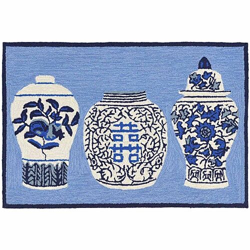 Click here for Liora Manne Frontporch Ginger Jars Rectangular Acc... prices