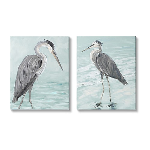 Click here for Stupell Industries Heron Birds On Beach Coast 2-pc... prices
